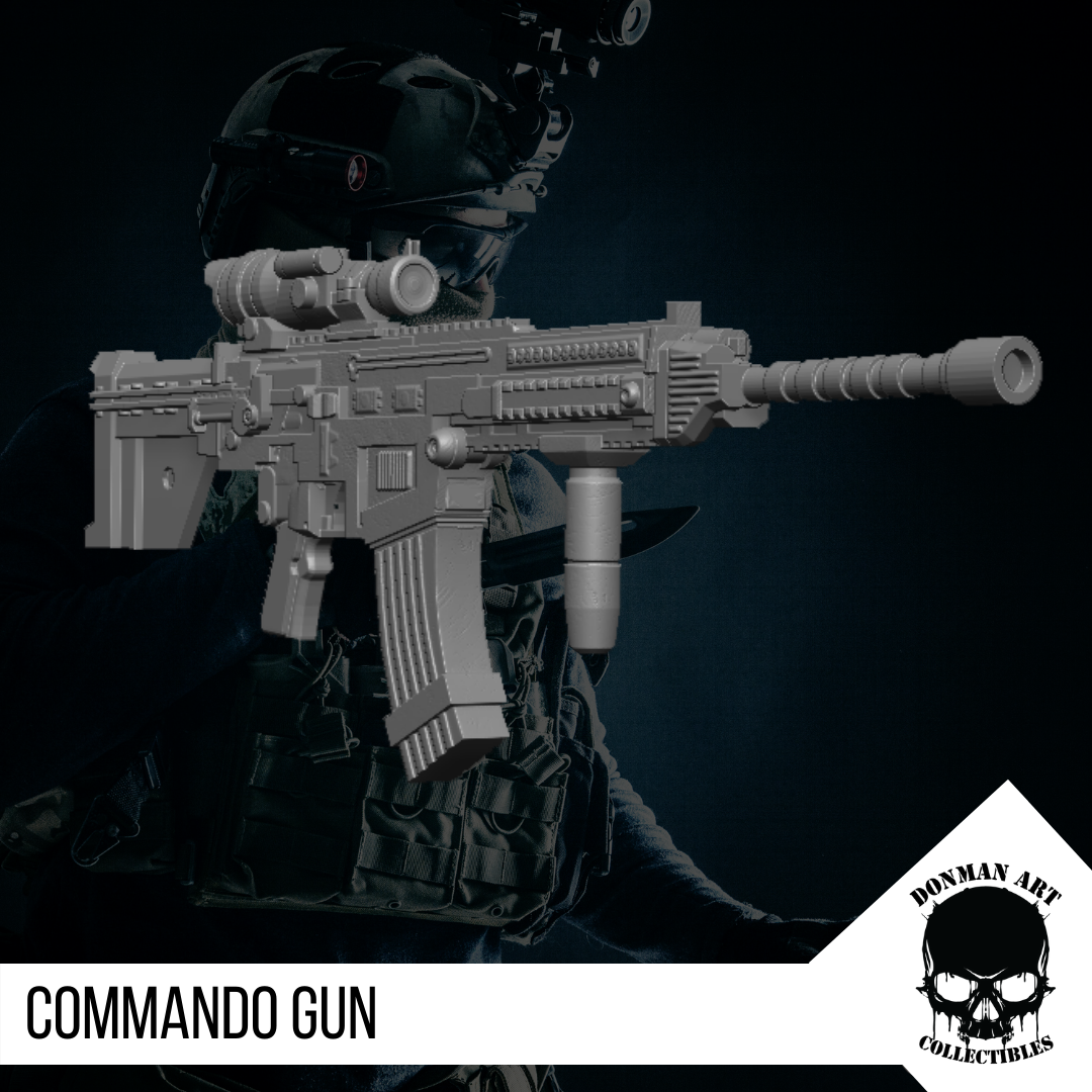STL file Commando Gun for 6 inch action figures 🔫・3D printing design to ...