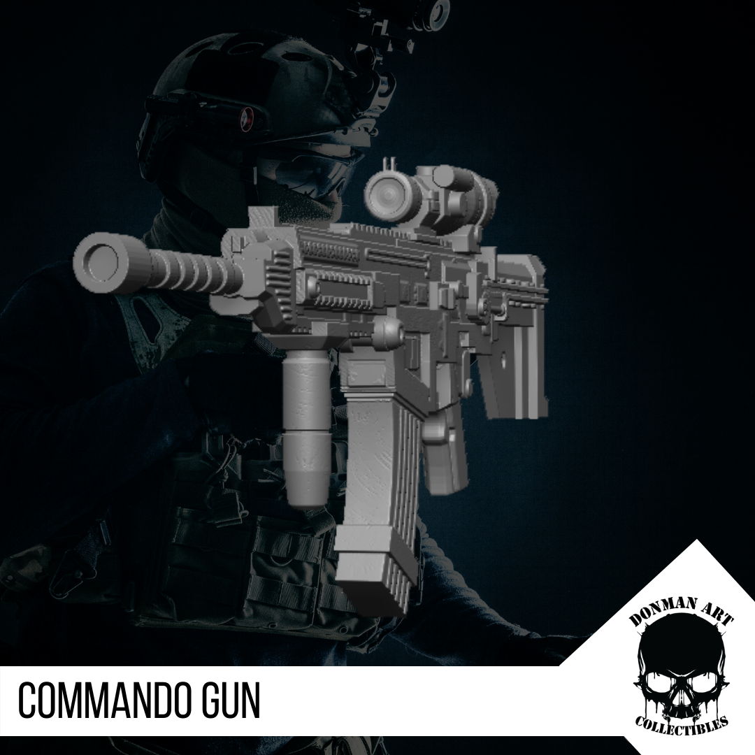 STL file Commando Gun for 6 inch action figures 🔫・3D printing design to ...