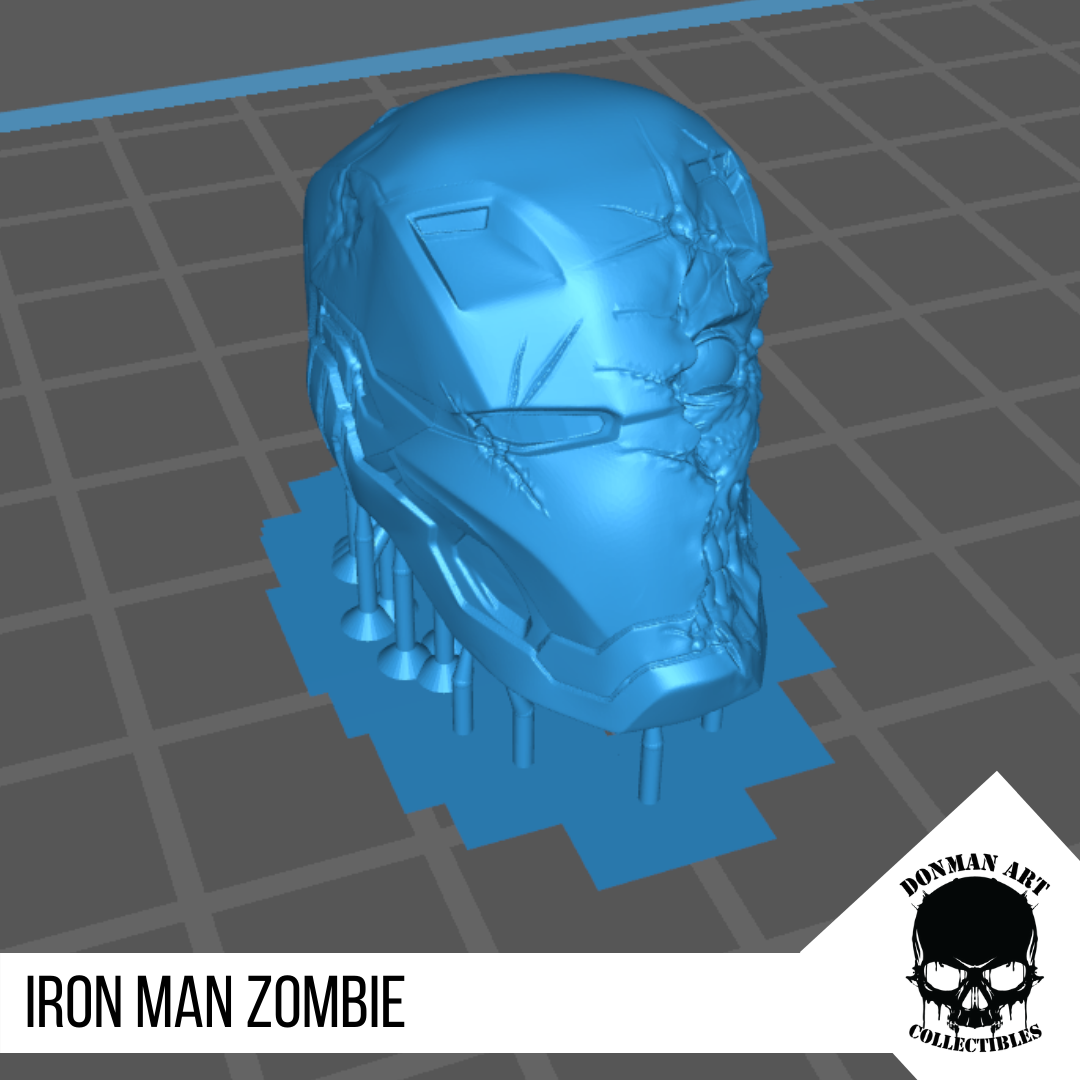 STL file Iron Man Zombie Head for 6 inch action figures・Template to ...