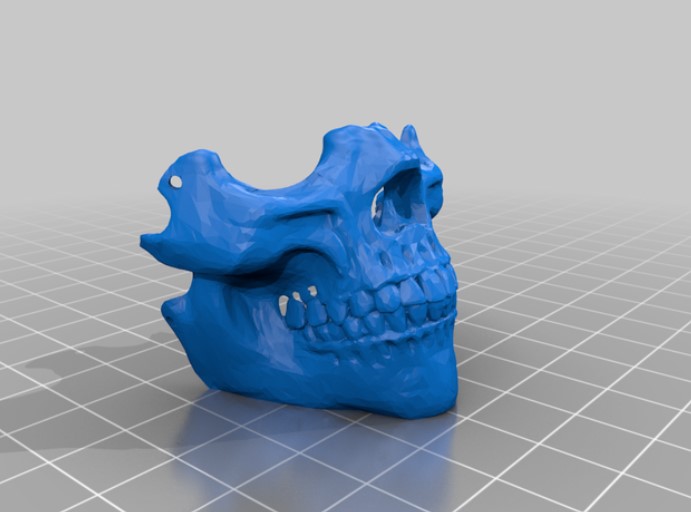 Archivo 3D gratis Media máscara de calavera・Diseño por impresión en 3D ...