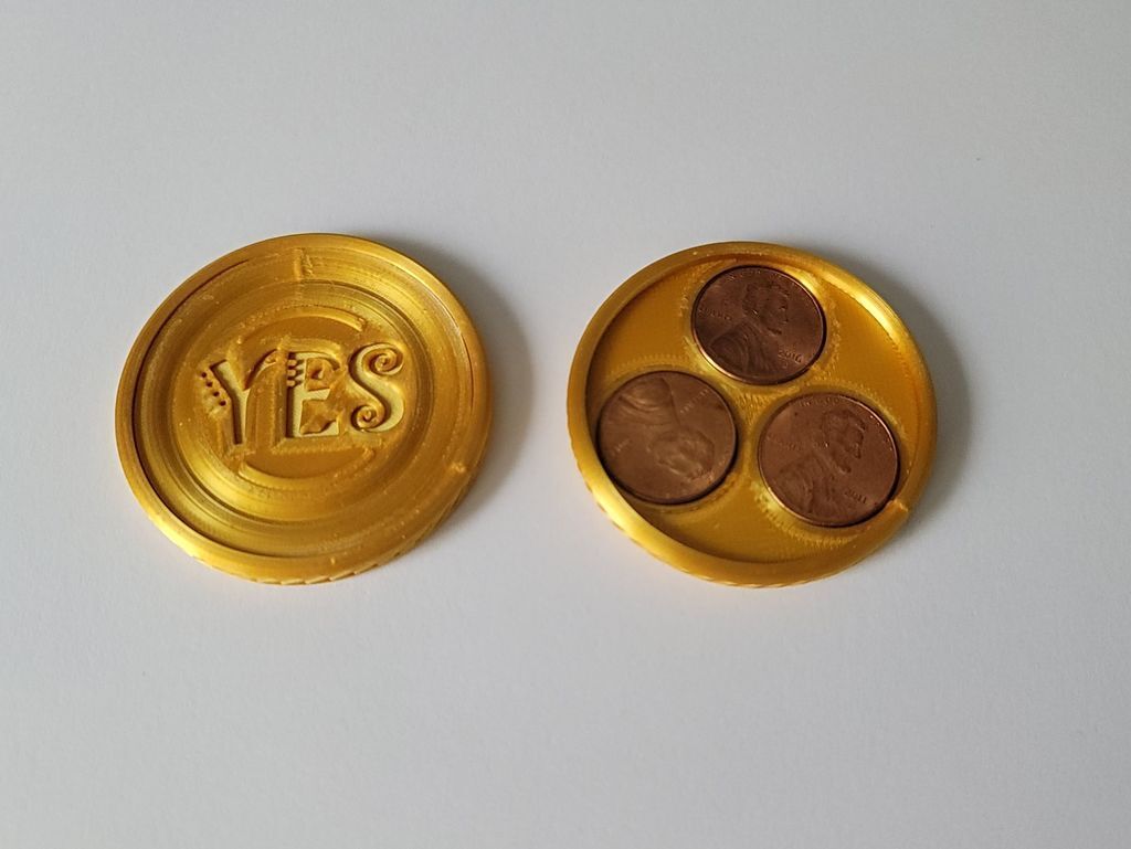 Free STL file Yes/No Coin 🪙・Template to download and 3D print・Cults