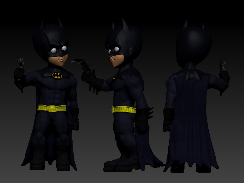 STL file Chibi Batman・Template to download and 3D print・Cults