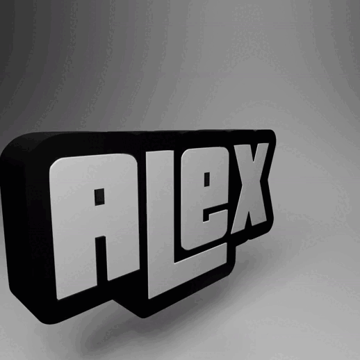 STL file Alex - Illuminated Sign・3D print model to download・Cults