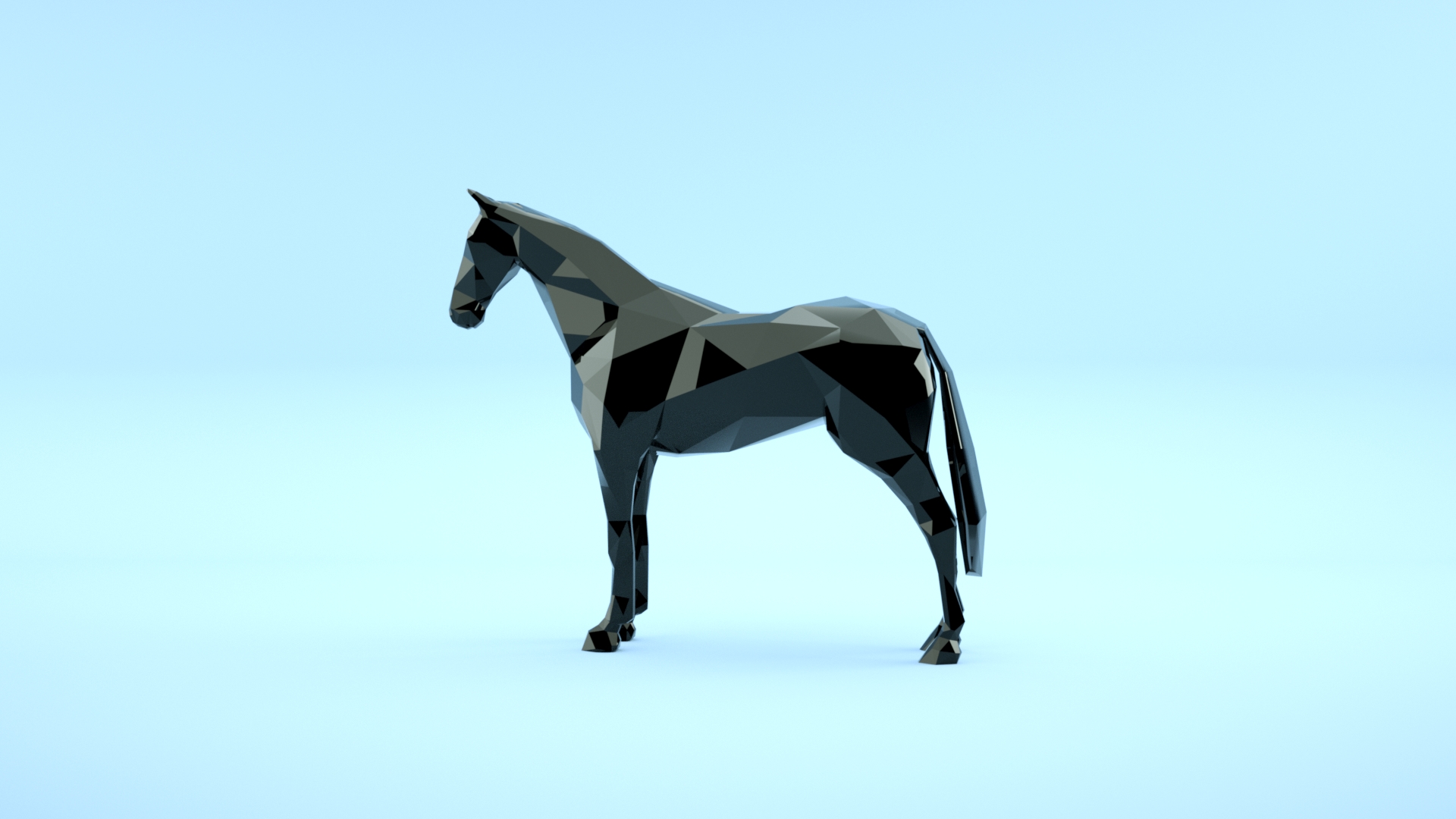 Fichier OBJ Cheval Low Poly 🐉・Objet pour imprimante 3D à télécharger・Cults