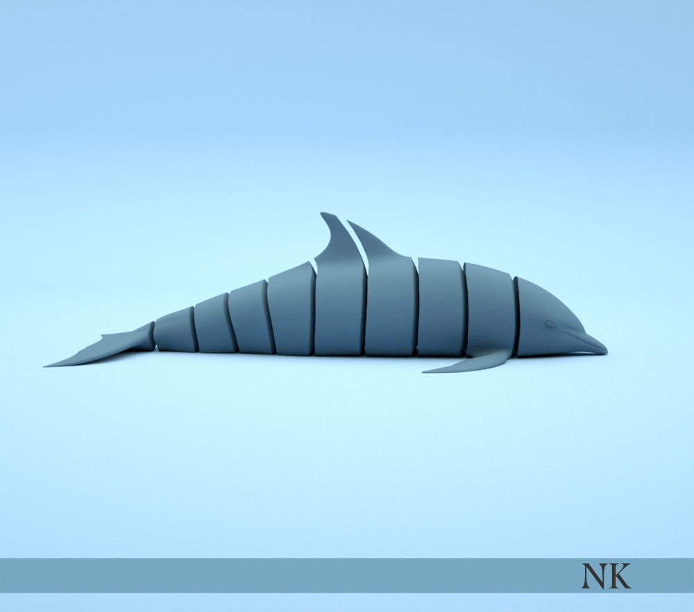 STL file ARTICULATED DOLPHIN・3D print design to download・Cults