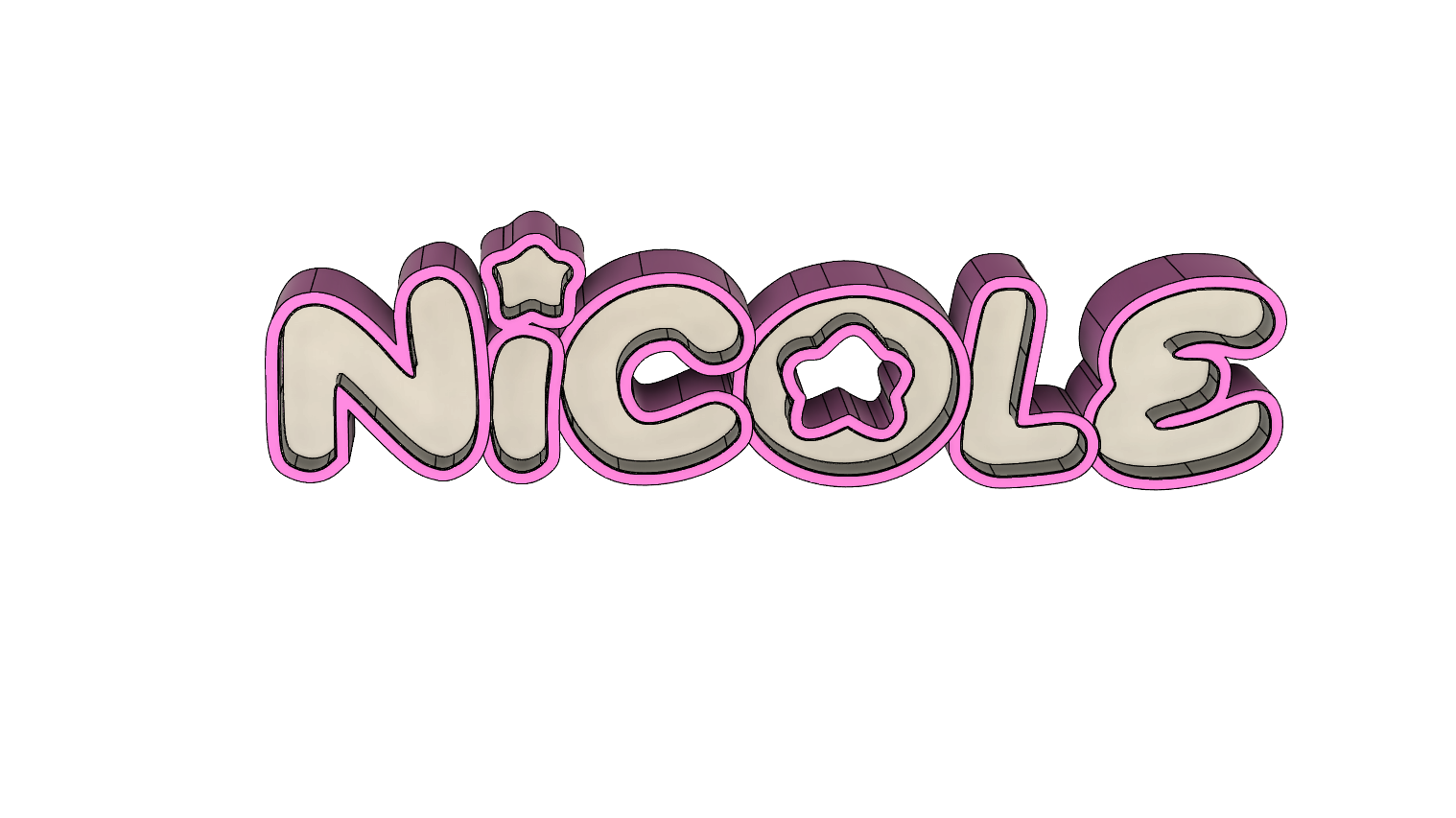 Archivo STL Nicole Nameled 🎨・Design para impresora 3D para descargar・Cults