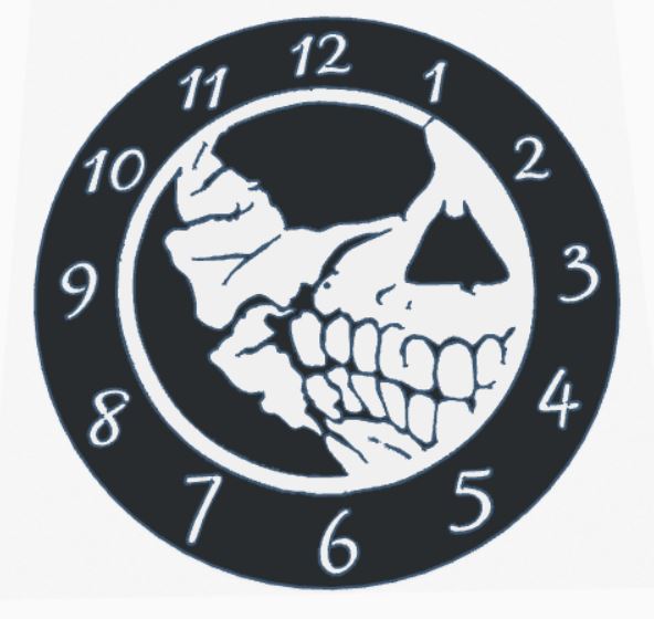 Free STL file skull clock・3D printer model to download・Cults