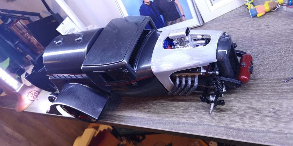 Free OBJ file Hood for hotrod・Design to download and 3D print・Cults