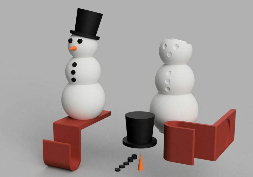 Free 3D file Snowman Stocking Hook ☃️・3D printing design to download・Cults