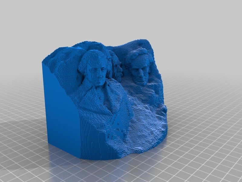 Free STL file Pixelated Mount Rushmoore・3D print object to download・Cults