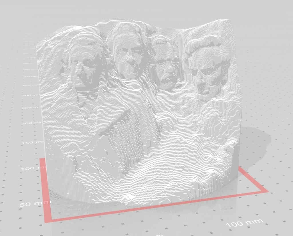 Free STL file Pixelated Mount Rushmoore・3D print object to download・Cults