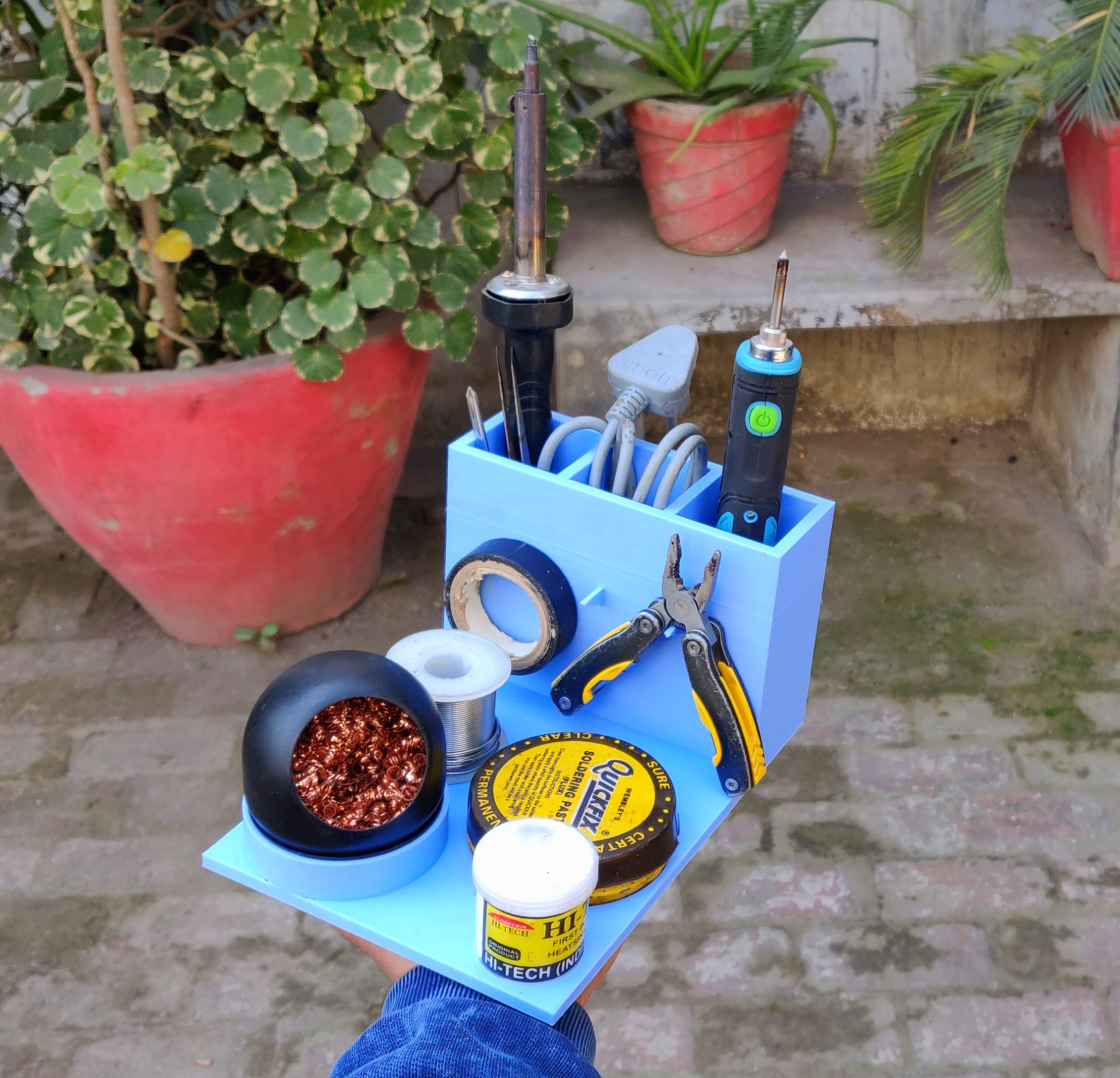 STL file Portable Soldering Iron Station / Stand - Electronics bench ...