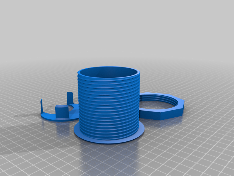 Free 3D file Customizable threaded grommet・Template to download and 3D ...