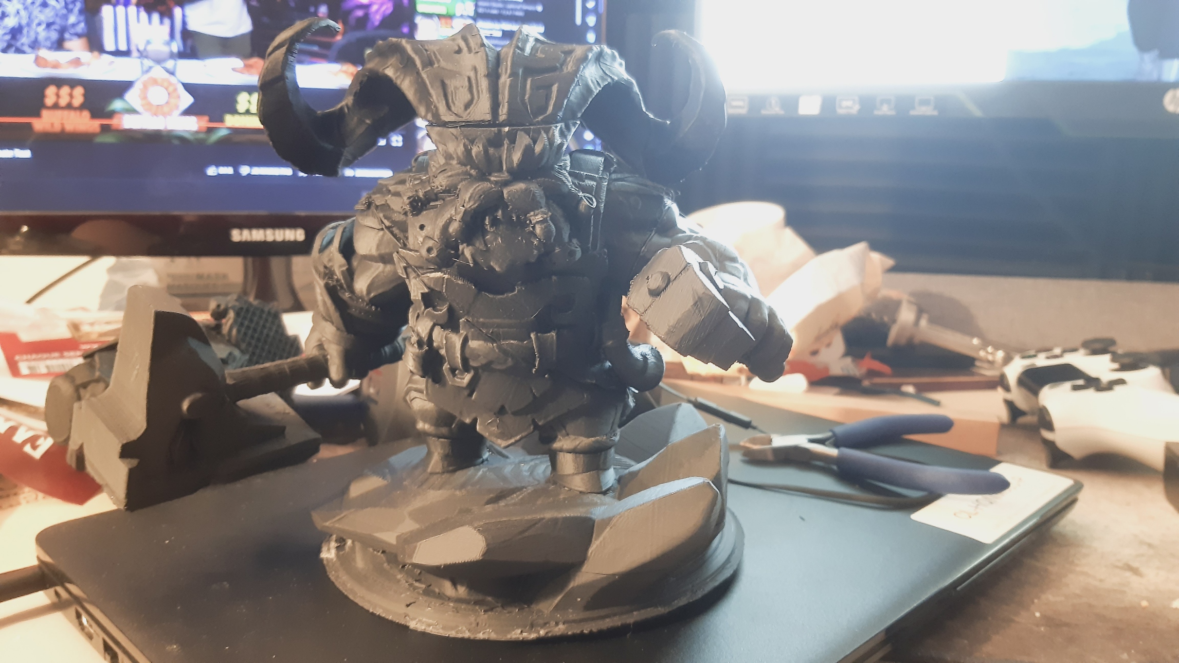 3D printed ornn League of Legends 3D print model • made with Ender 3 v2 ...