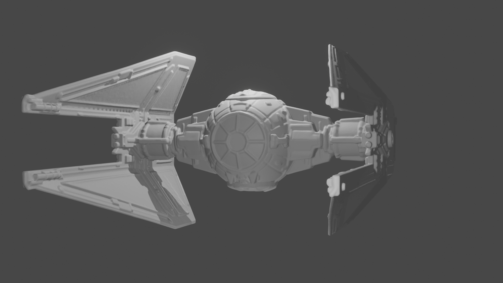 Archivo STL imperial interceptor tie fighter・Modelo imprimible en 3D para descargar・Cults