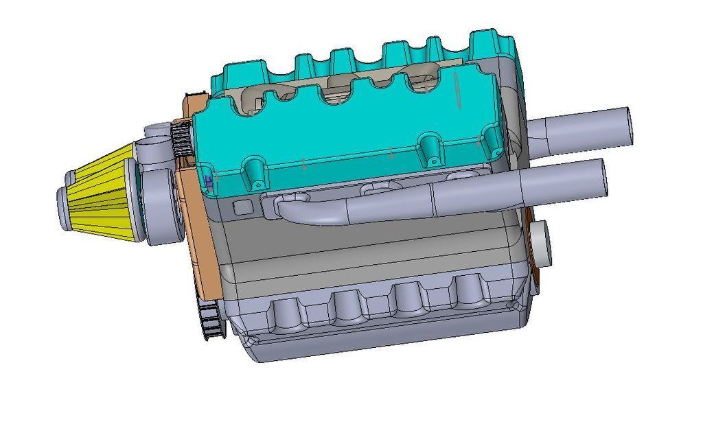 Free 3D file 4 Cylinder Engine 🚗・3D print model to download・Cults