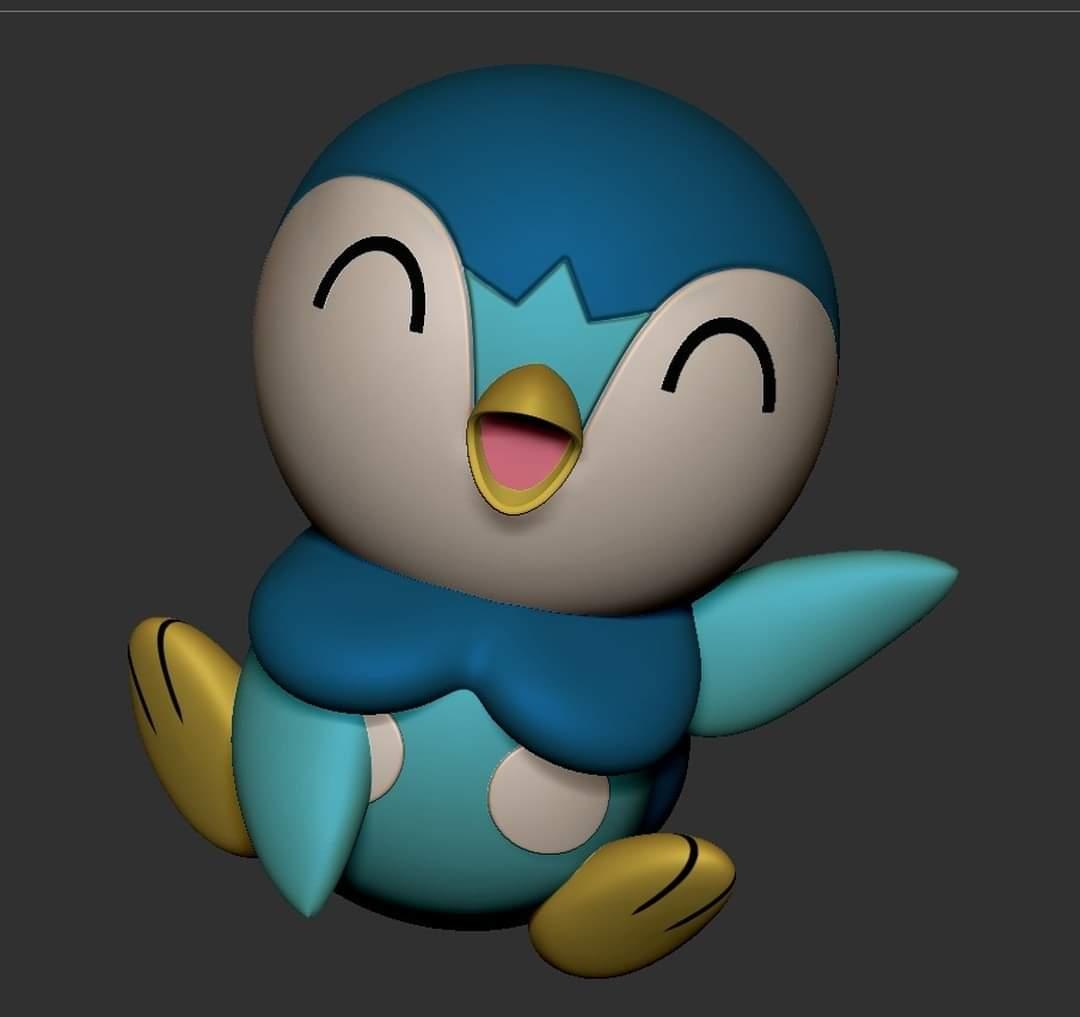 STL file Pokemon Piplup Statue・3D printer design to download・Cults
