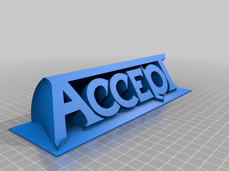 Free 3D file Logo Accept・3D printable model to download・Cults