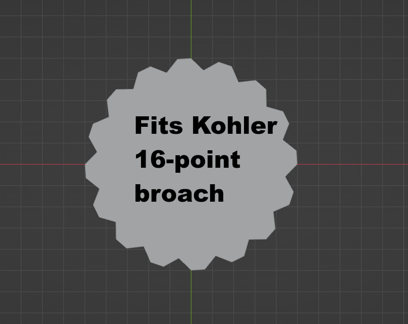 Free STL file Shower Knobs for 16 point broach Kohler・3D printing model ...