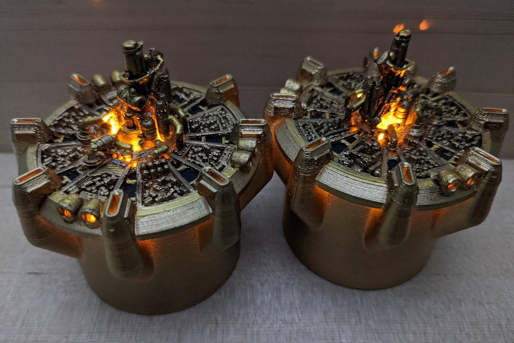 STL file Midgar - As A Tea Light Cover, 38m x 16mm Tea Light Insert・3D ...