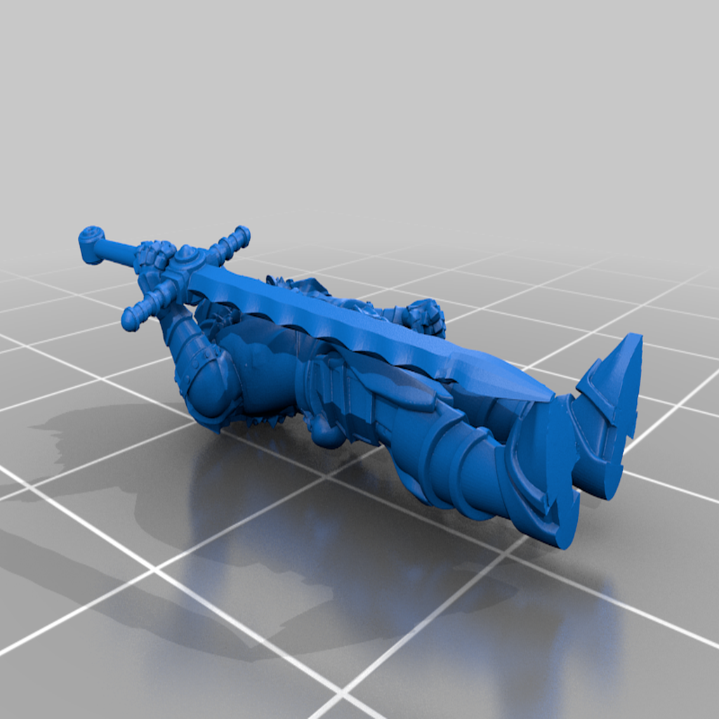 Free STL file Fantasy medieval knight with great sword 🗡️・3D printing ...