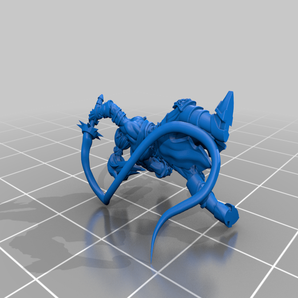 Free STL file Dark Eldar Drow Male with whip・3D printing model to ...