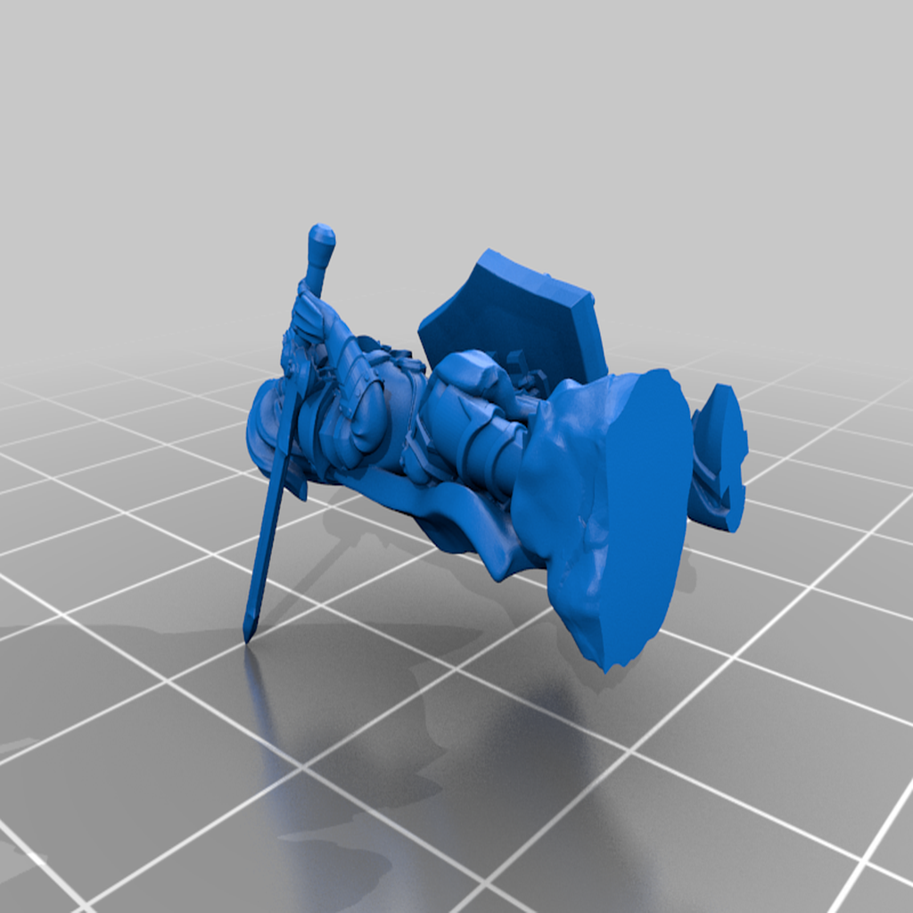 Archivo STL gratis Caballero medieval de fantasía con escudo・Objeto ...