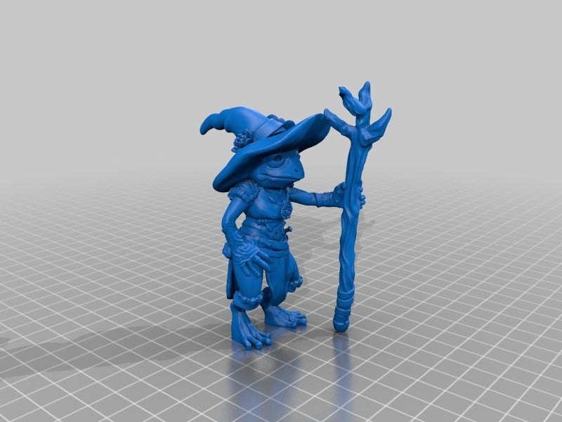Free STL file Female frog mage (remake)・Object to download and to 3D ...