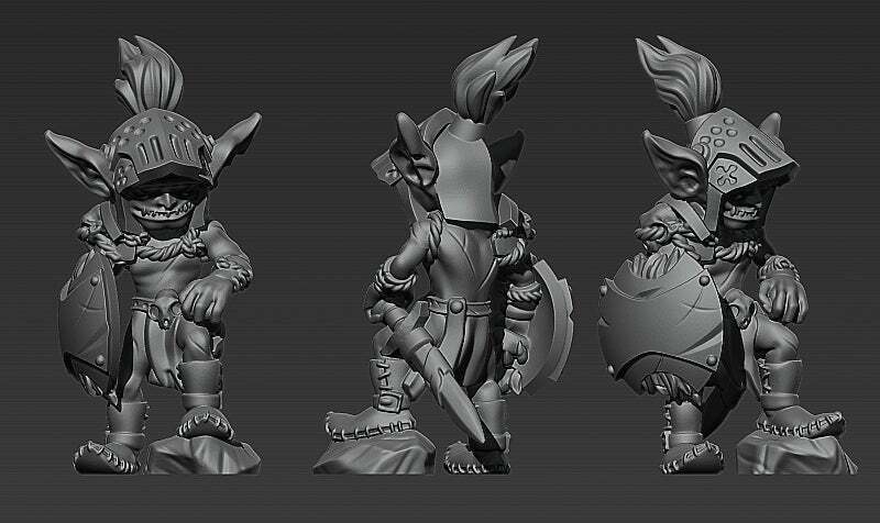 Free STL file goblin warrior knight. Part of set・Object to download and ...