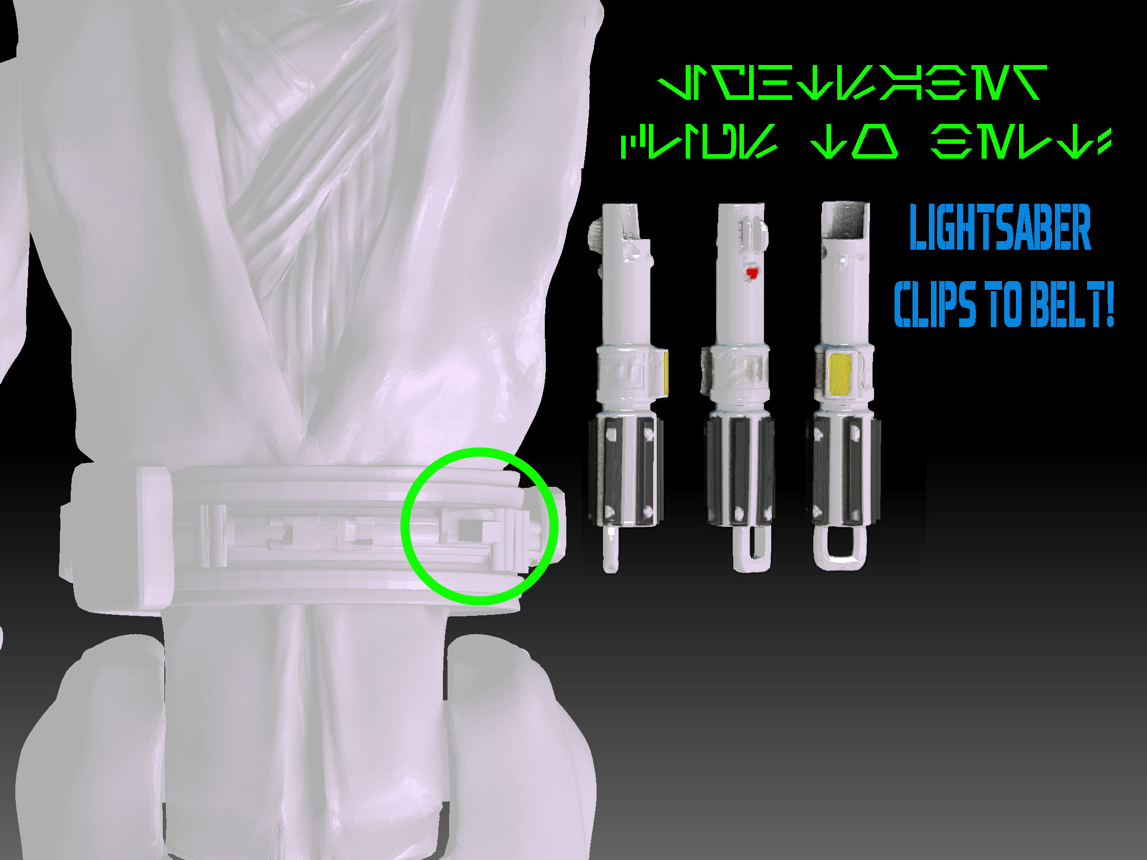 Файл 3D ANAKIN SKYWALKER w/out Robe Star Wars .OBJ Kenner Style RETRO ...