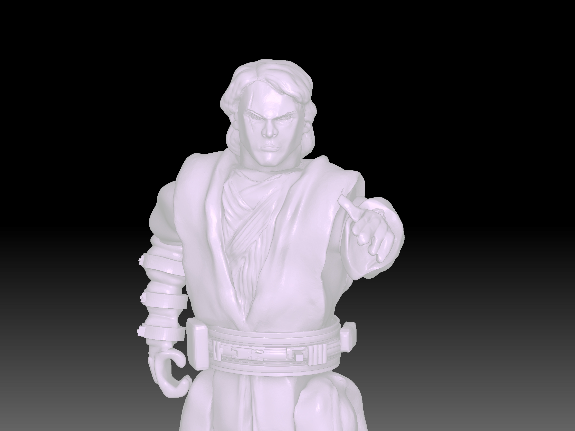 Файл 3D ANAKIN SKYWALKER w/out Robe Star Wars .OBJ Kenner Style RETRO ...