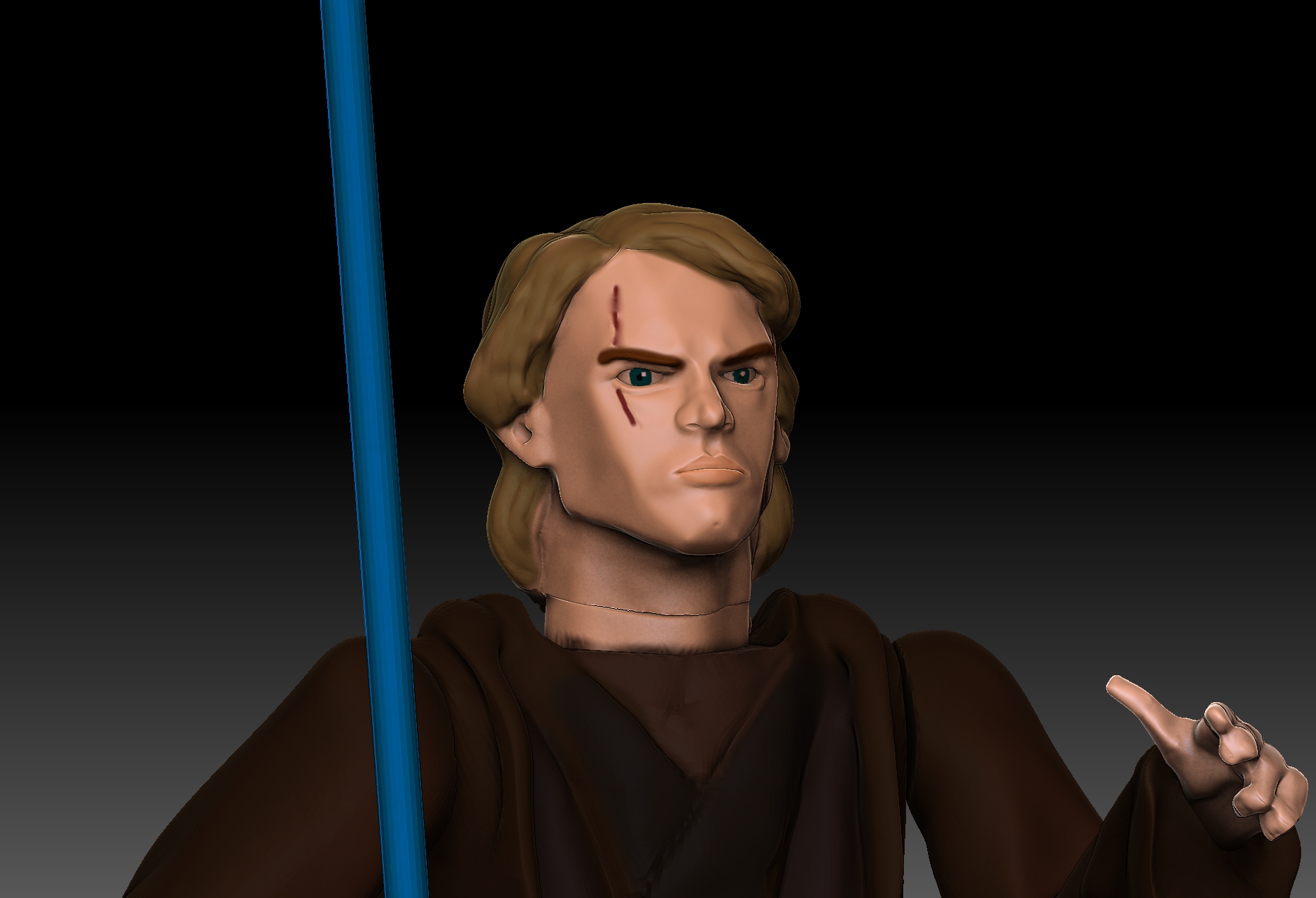 3D file ANAKIN SKYWALKER Star Wars .OBJ Kenner Style RETRO Figure ...