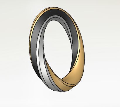 Free STL file MATTE GOLD PLATINUM RING 💍・3D printer model to download・Cults