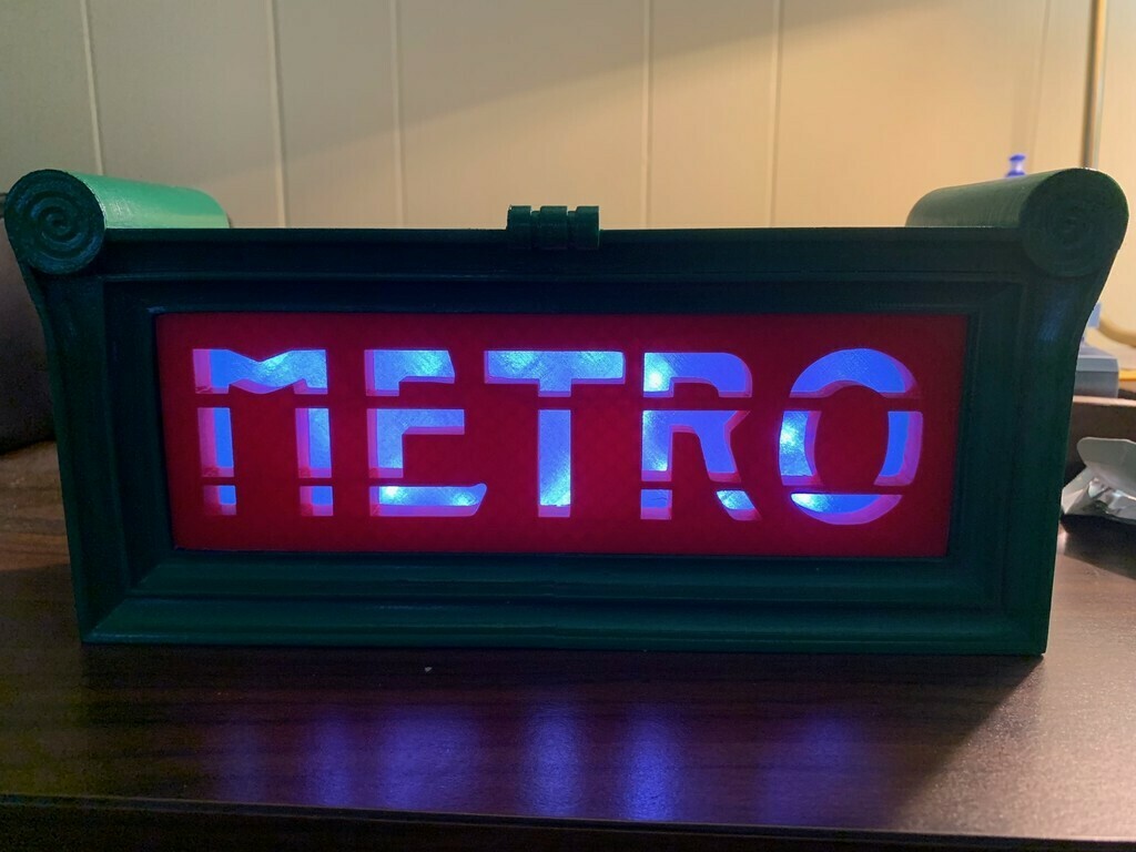 Free 3D file Paris Metro Train Sign 🚇・3D printer design to download・Cults