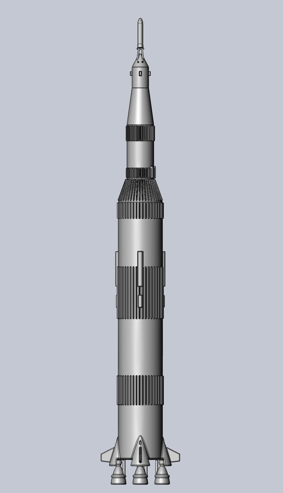 STL file Saturn V Basic Miniature 🚀・3D printer model to download・Cults