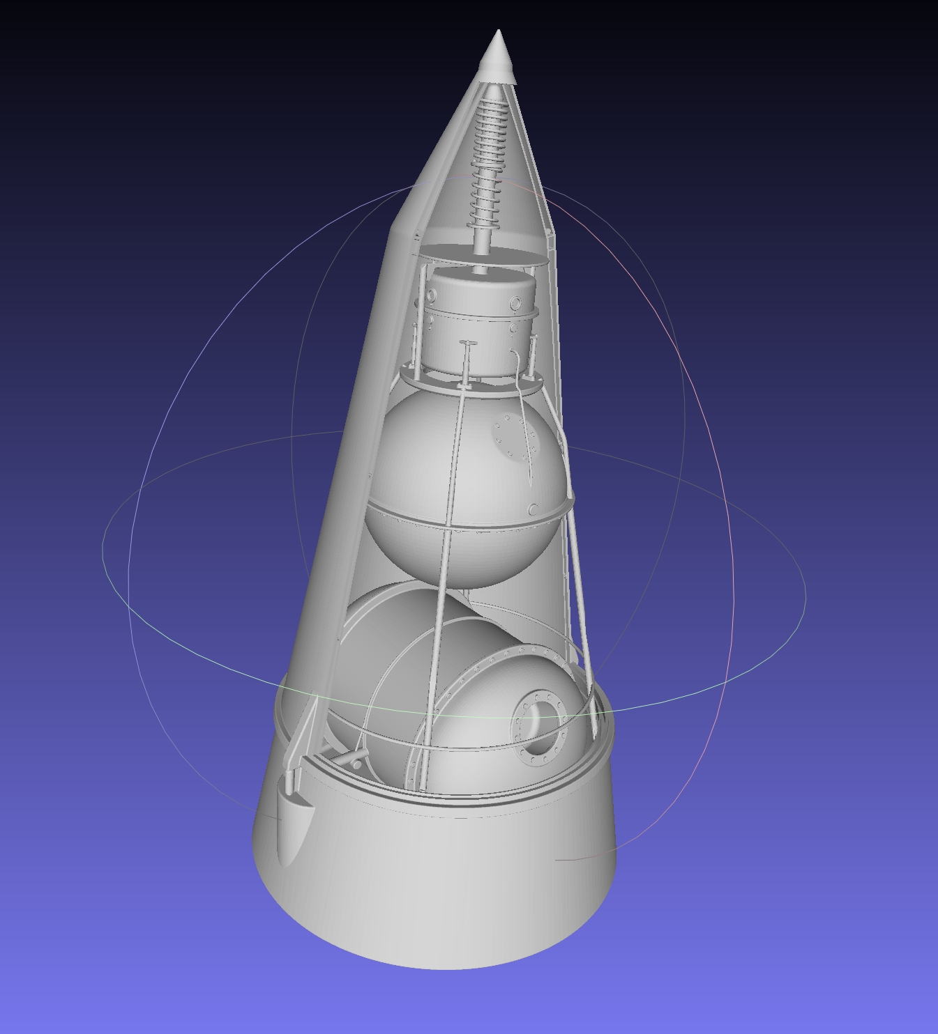 STL file Sputnik 2 Laika Capsule Cutaway And Assembly Printable Model 🛰 ...
