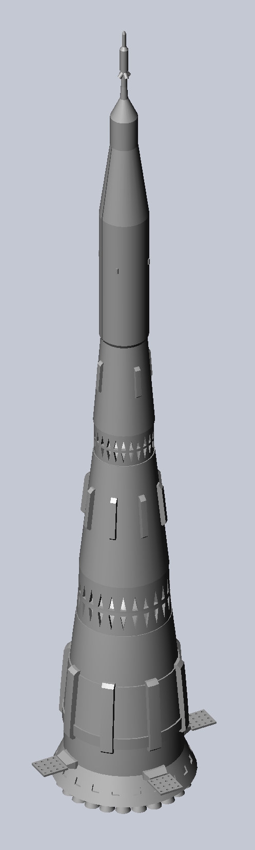 STL file N1-L3 Soviet Moon Rocket Concept Printable Model 🌙・Model to ...