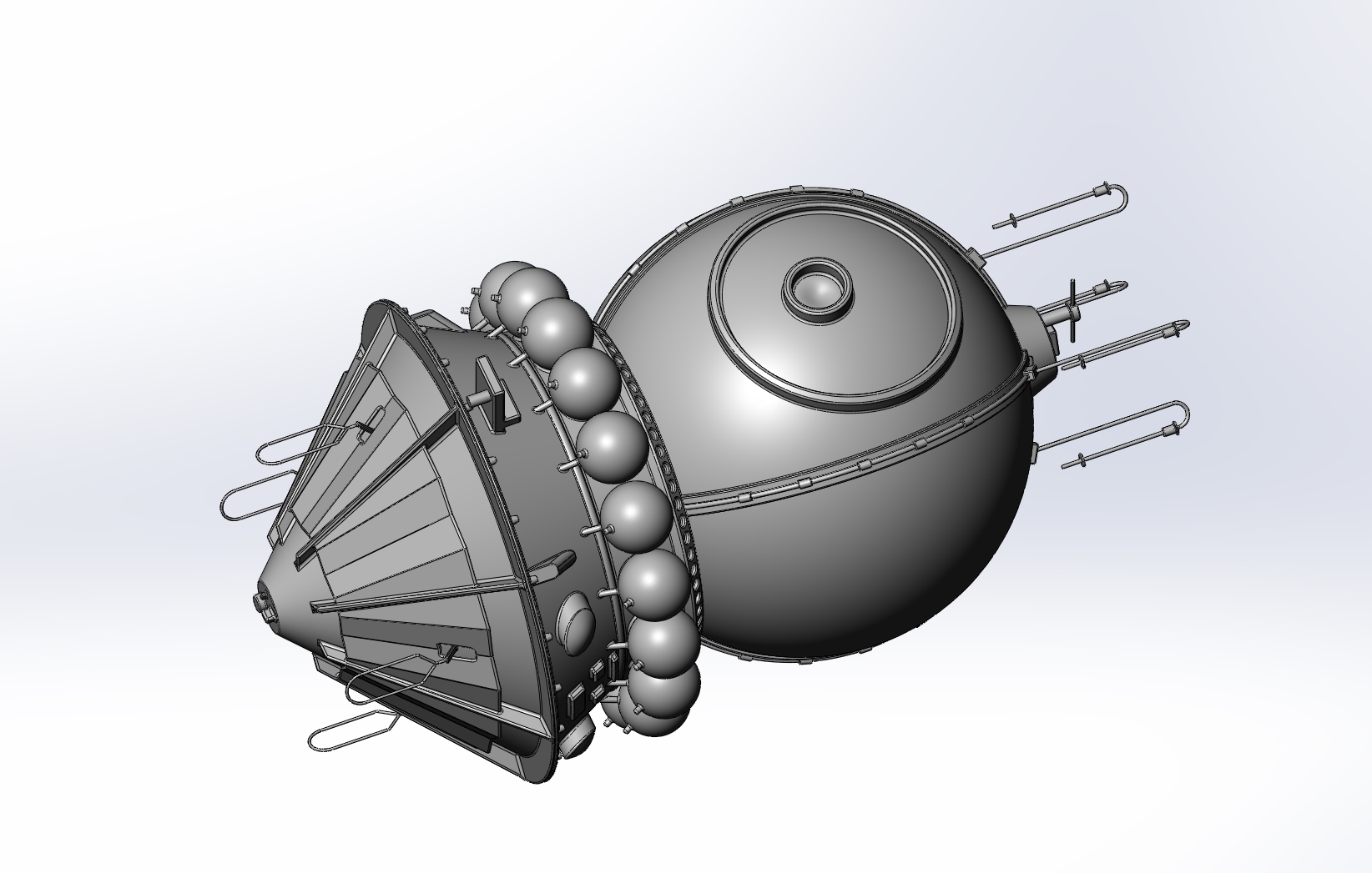 STL file Basic Vostok 1 Vostok 3KA Space Capsule Printable Model 🛰・3D ...