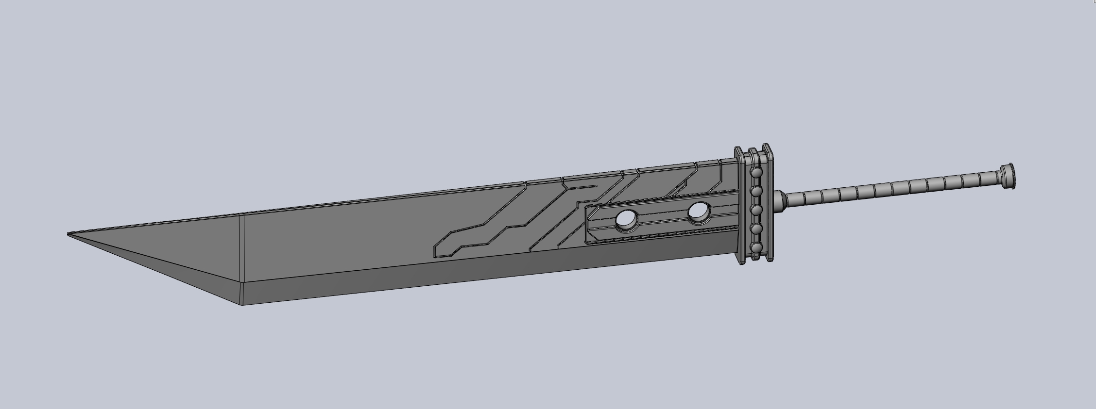 STL file Final Fantasy Buster Sword Printable Replica・3D printable ...