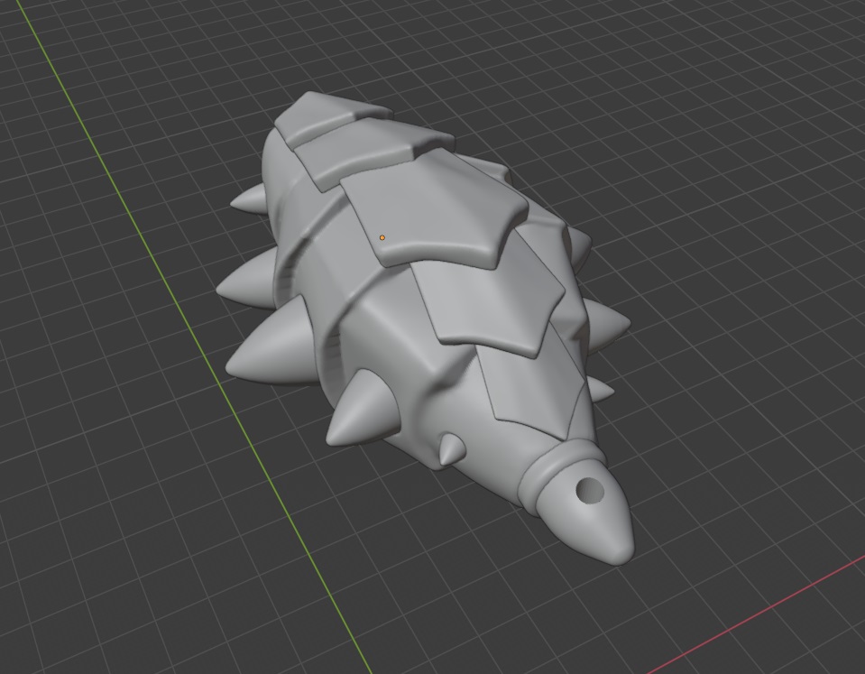 STL file rathalos tail from monster hunter tail of rathalos・3D print ...