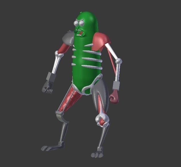 Free STL file Pickle Rick (Pickle-Mouse cyborg)・3D print design to ...