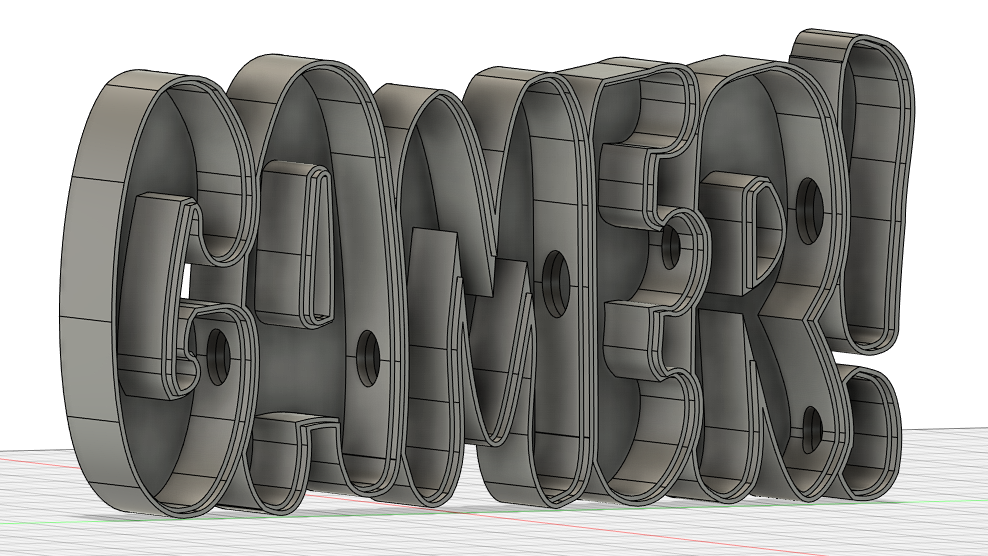 3D file Illuminated Gamer Sign 🖼️・Design to download and 3D print・Cults