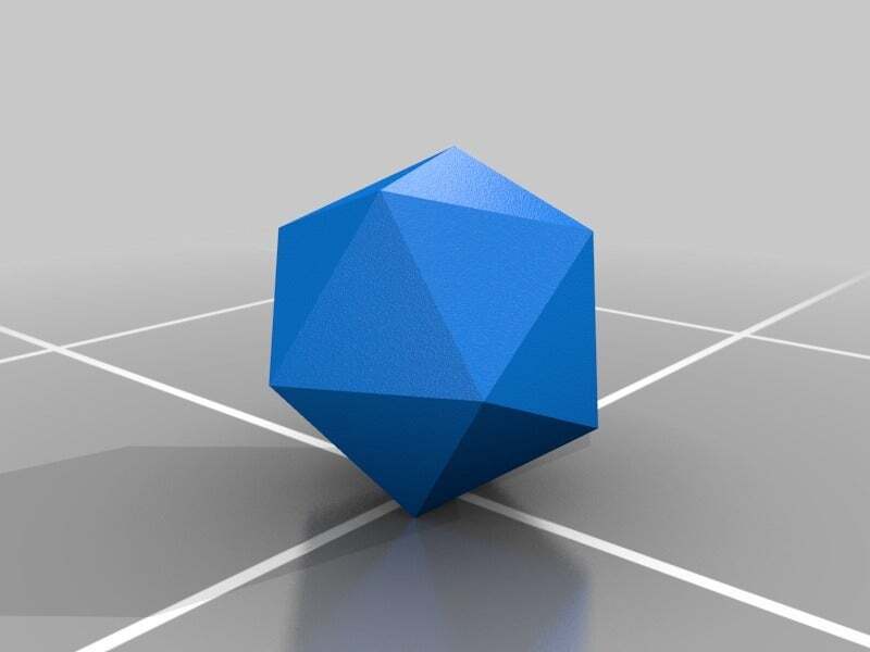 Free STL file flat d20・3D printing model to download・Cults