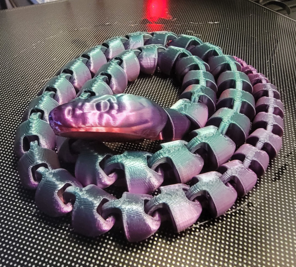 Free STL file Articulated Snake v8 (bigger head) - Reupload・3D print ...
