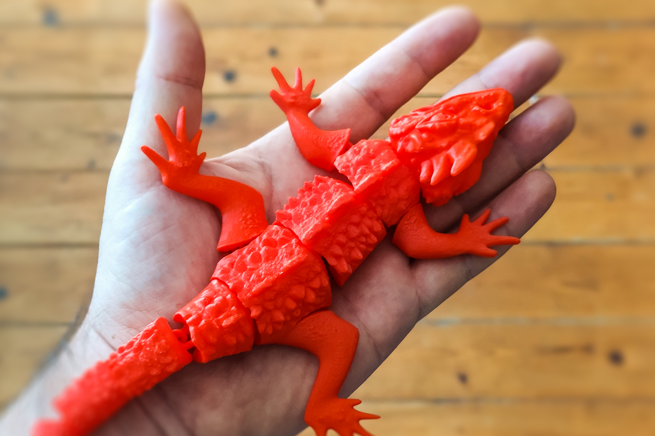 STL file Dragon Lizard Articulated (print-in-place) 🐉・3D printer model ...