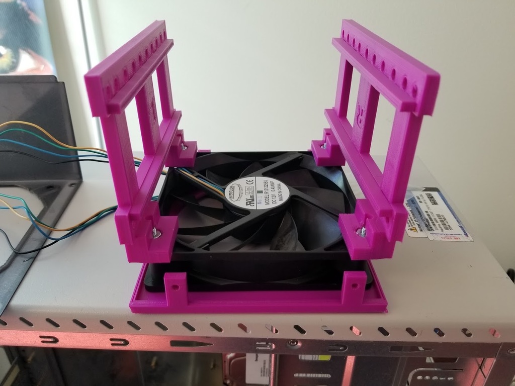 Free 3D file 120mm Fan mount for 3x5.25・3D printing model to download・Cults