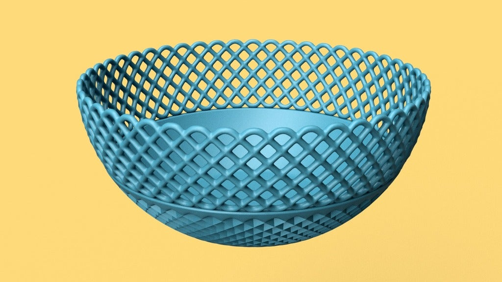 Free STL file Geometric pattern Design bowl Vol.01・3D print object to ...