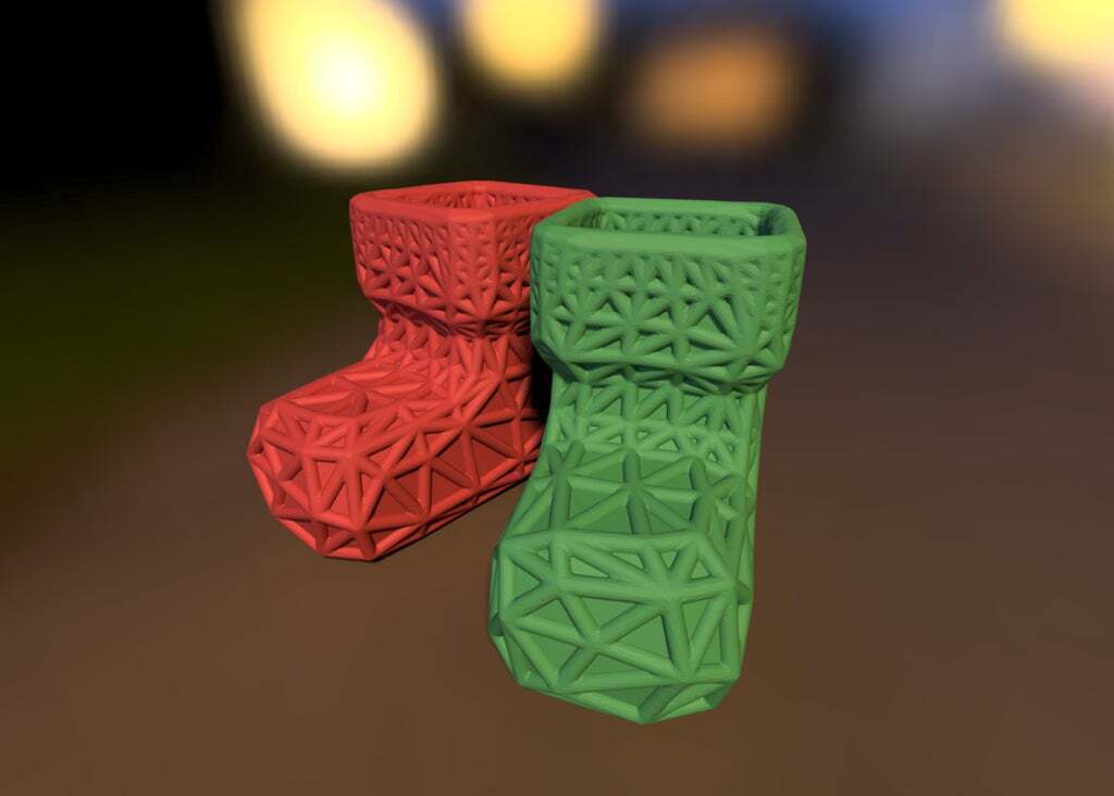 Free STL file Xmas Santa Boots Vol.01・Model to download and 3D print・Cults