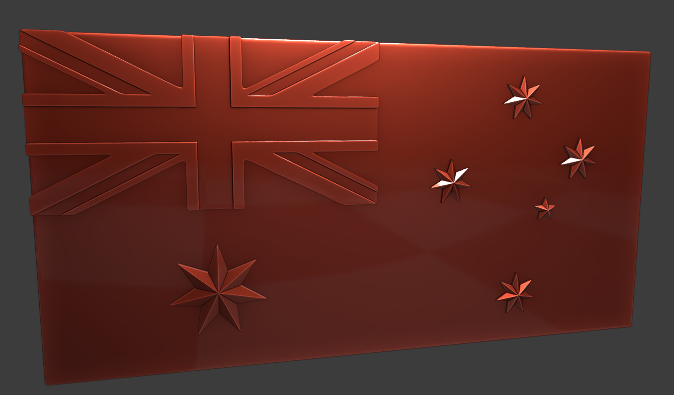 STL file Australian Flag - CNC Files For Wood, 3D STL Model・3D printing ...