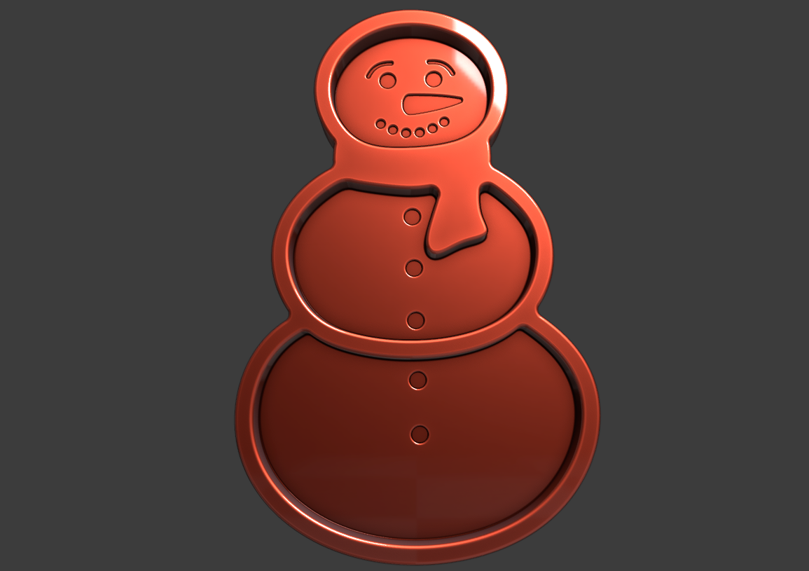 3D file Snowman Tray - CNC Files for Wood (svg, dxf, eps, ai, pdf, stl ...